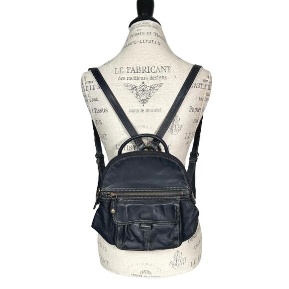 Fossil | Bags | Fossil Women Black Soft Leather Minimal Mini Backpack ...